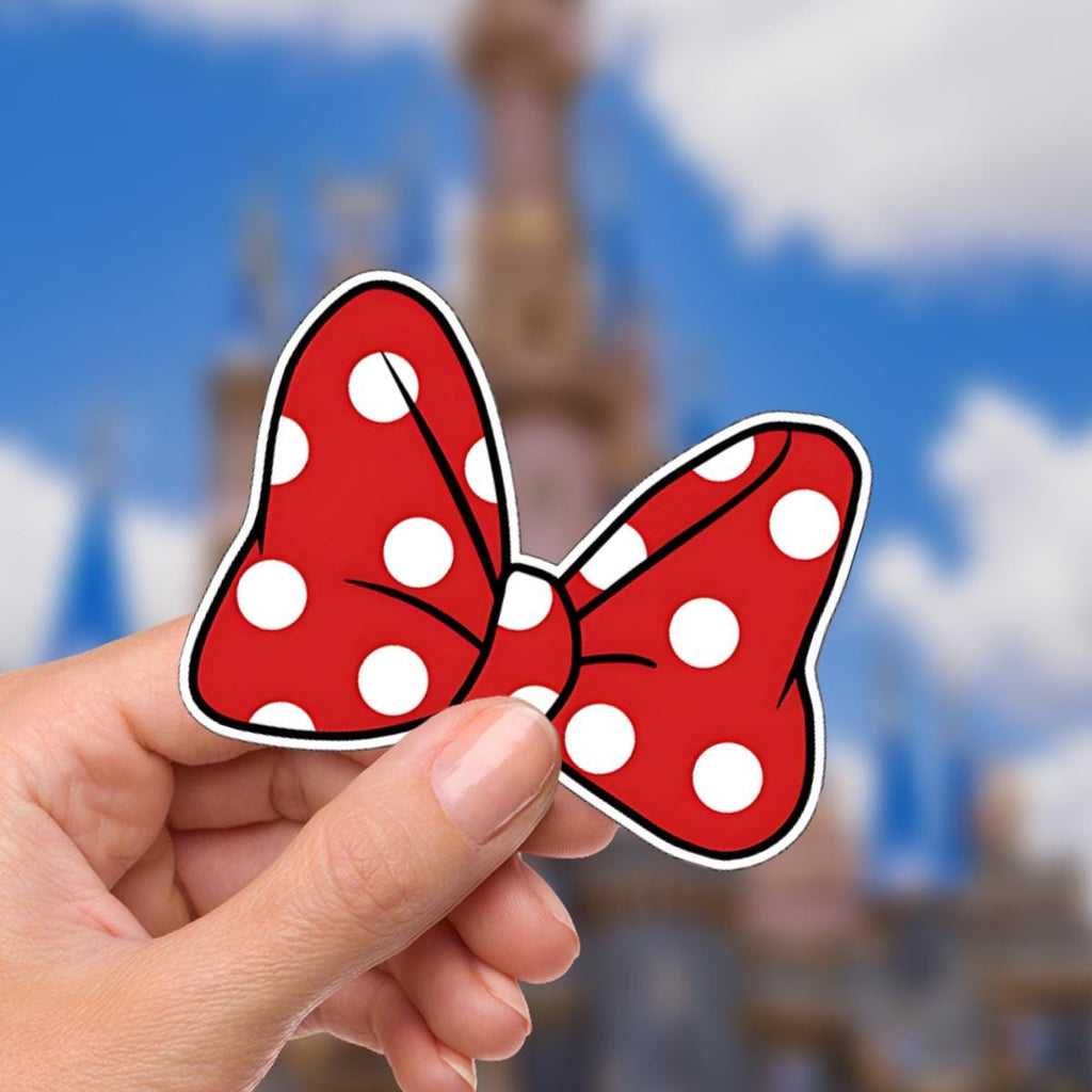 Minnie Mouse Bow Sticker, Waterproof Vinyl Decal – Enchanted Stickery
