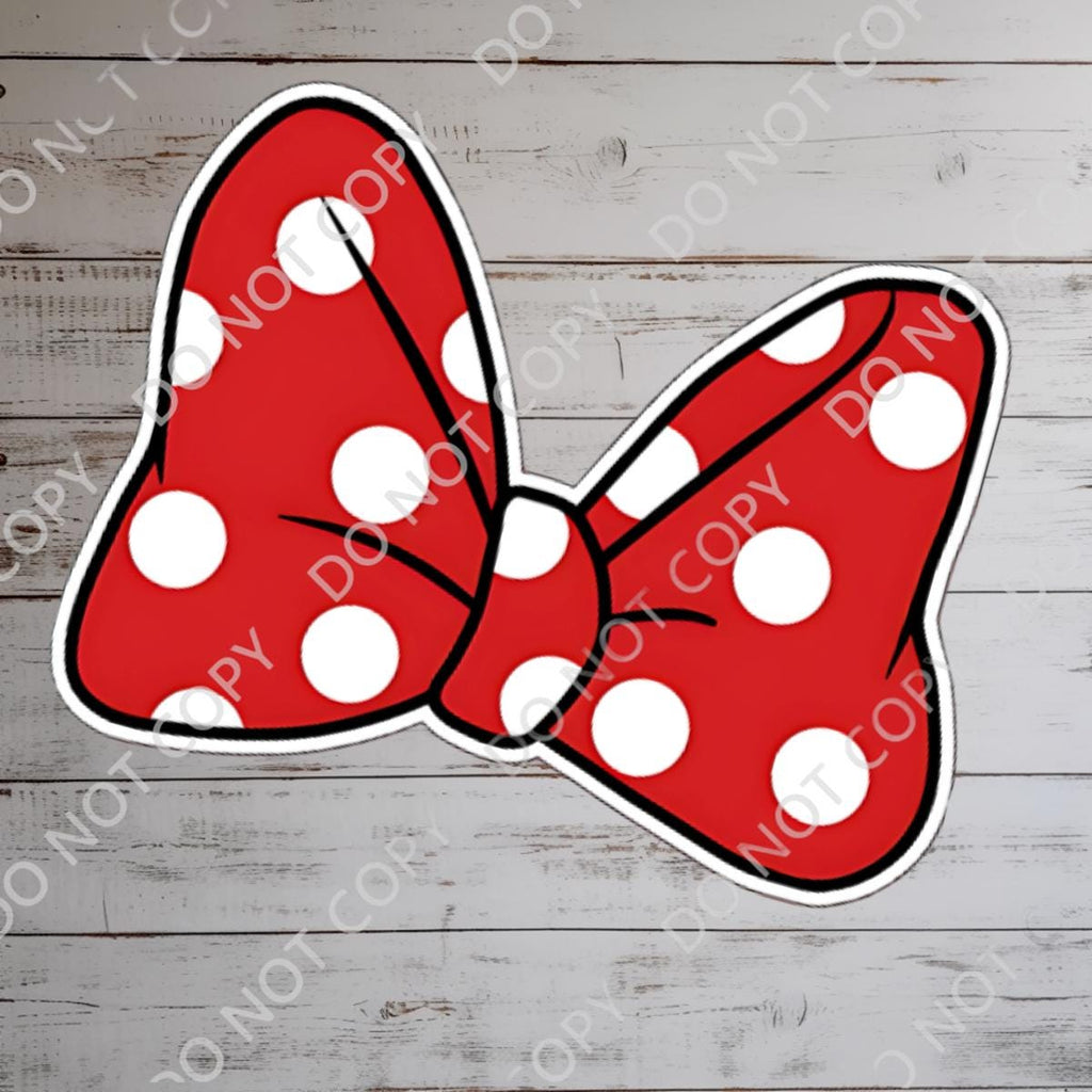 Minnie Mouse Bow Sticker, Waterproof Vinyl Decal – Enchanted Stickery
